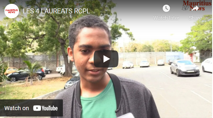 LES 4 LAUREATS RCPL - Mauritius News